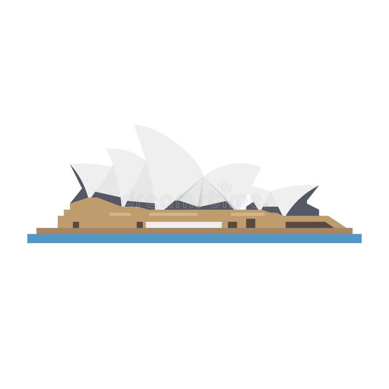 Sydney Opera Flat Design Vector Icon Editorial Stock Photo ...