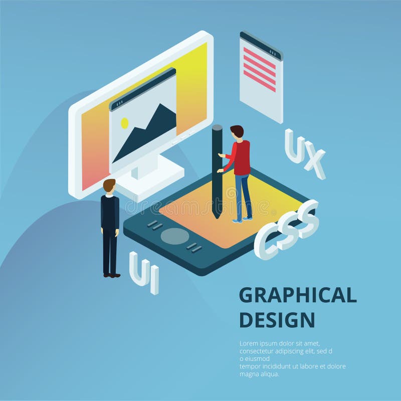 Graphical Design Concept stock vector. Illustration of concept - 125765875