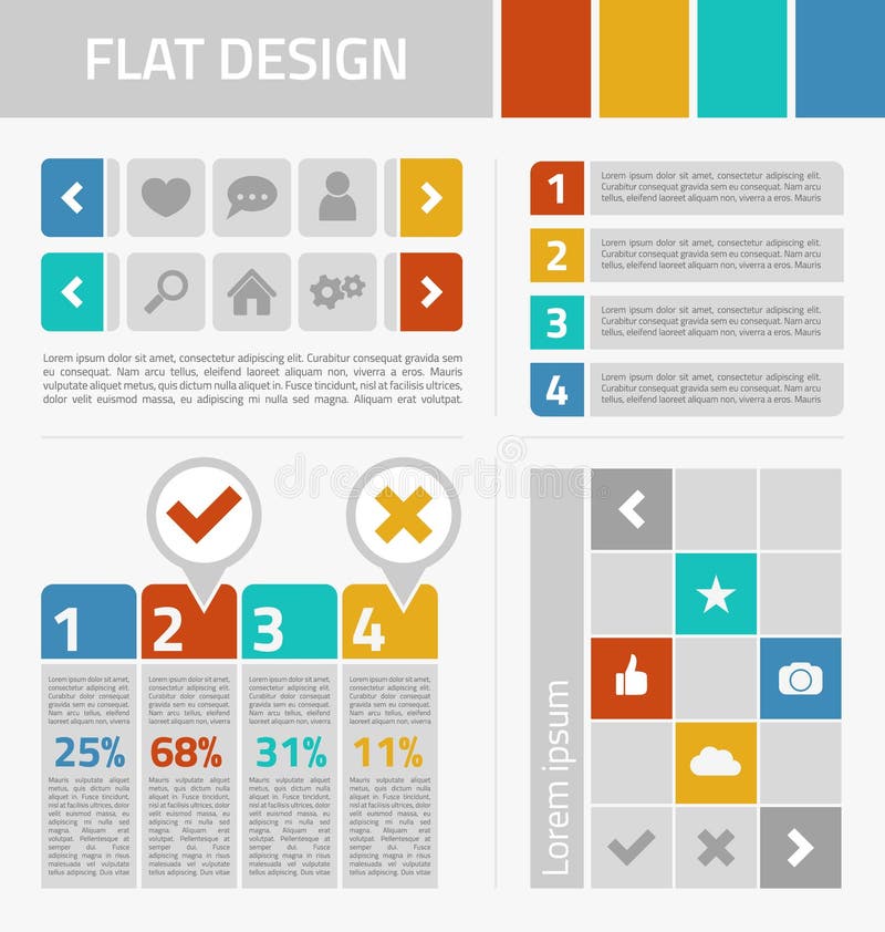 Flat design kit stock vector. Illustration of chart, internet - 39926558