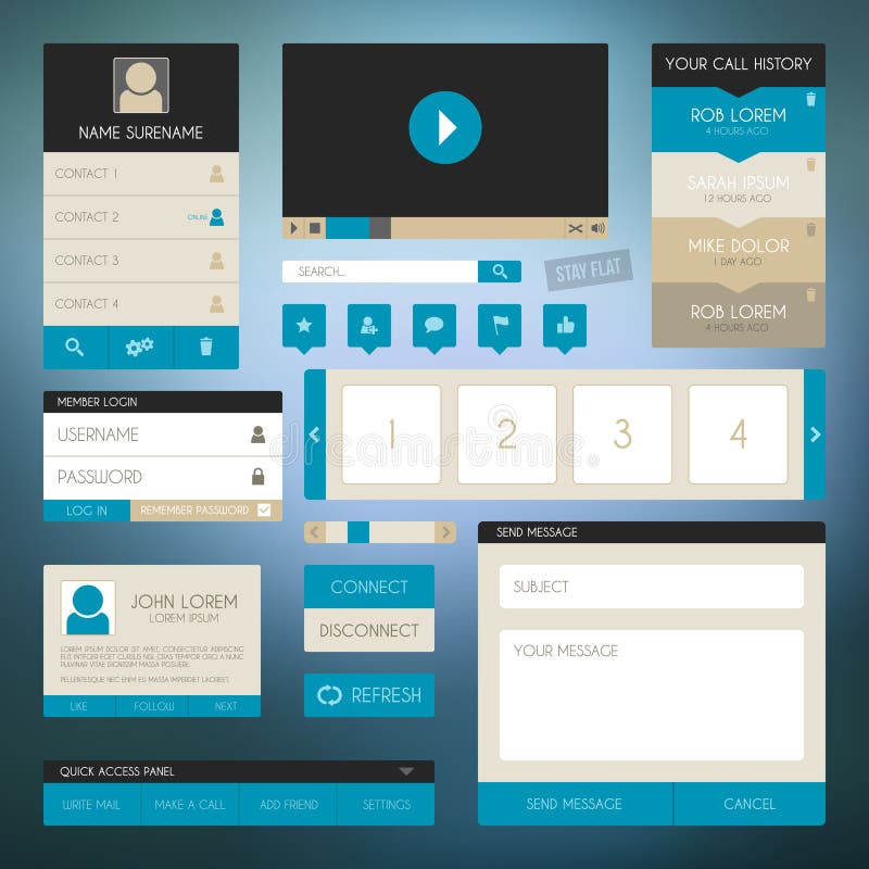 Flat design kit stock vector. Illustration of chart, label - 39928727