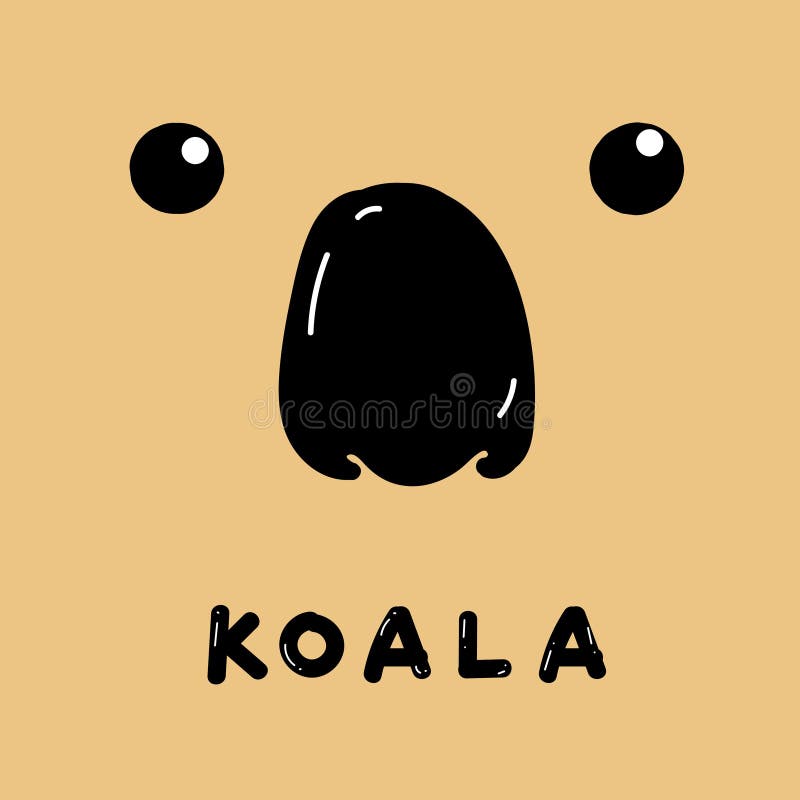 Koala Face Flat Design stock vector. Illustration of sign - 180900495
