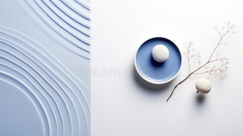 Flat Design Lay Blue Top View Stock Illustration - Illustration of desk ...