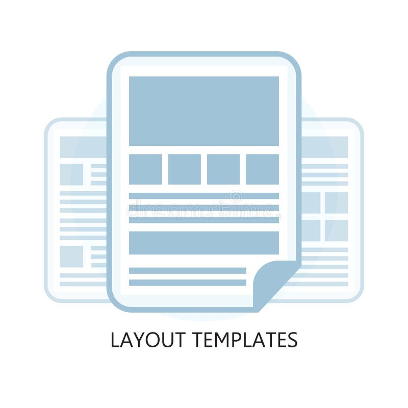 Flat Design Layout Templates Icon Stock Vector - Illustration of apps ...