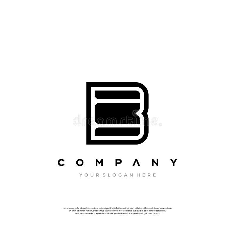 Flat Design Letter B Logo Template Stock Vector - Illustration of ...