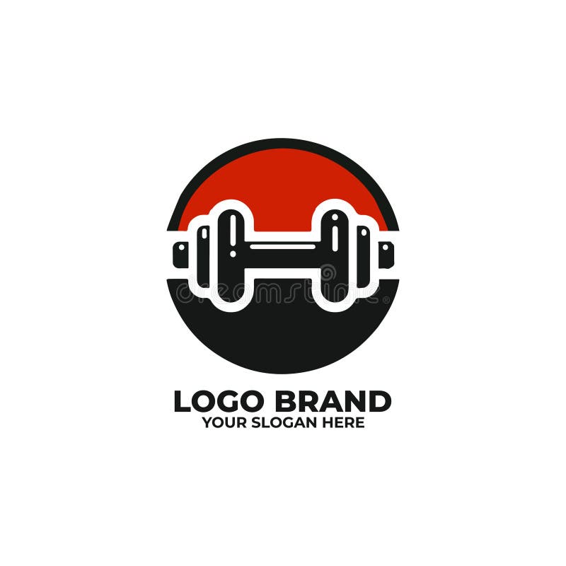 Simple Dumbbell Fitness Logo Stock Illustration - Illustration of sign ...