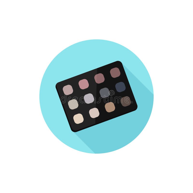 Makeup Palette with Applicators Set 9 Stock Vector - Illustration of ...