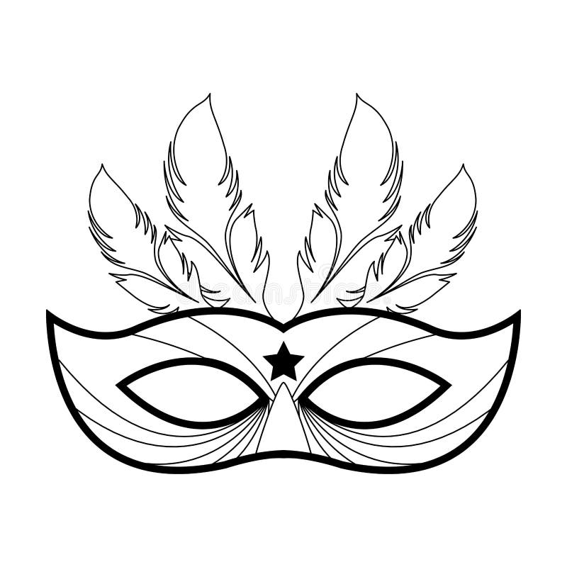 Flat Design of Masquerade Mask Icon Stock Vector - Illustration of ...
