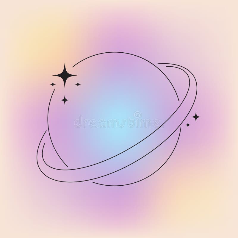 Flat Design Minimalist Linear Frame with Fluid Pastel Gradient Stock ...