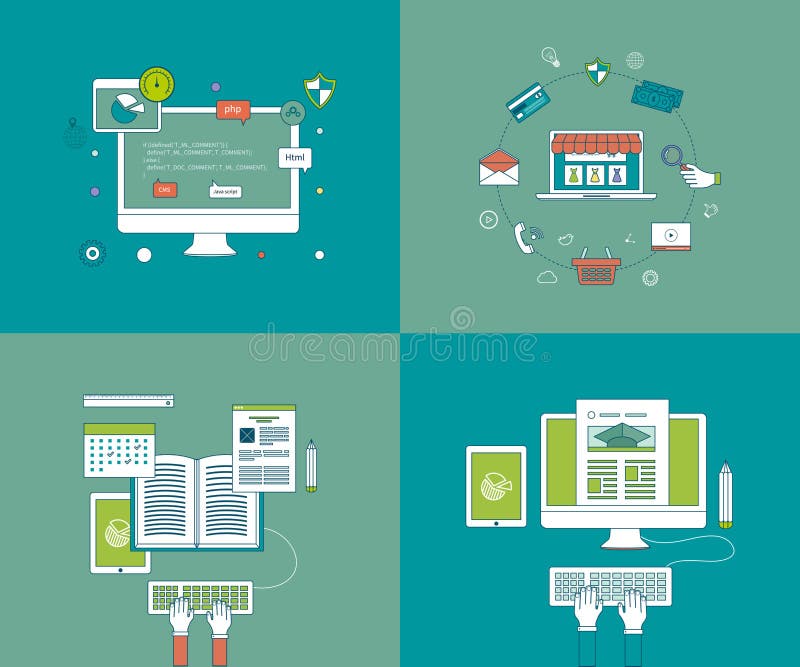 Flat Design Modern Vector Illustration Icons Set Stock Vector ... Flat Design Modern Vector Illustration Icons Set Stock Vector ...