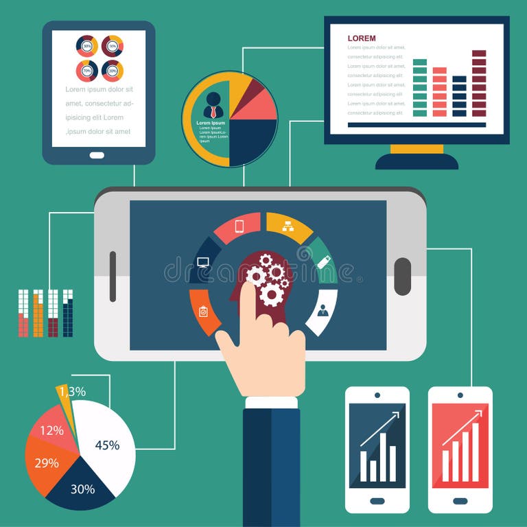 Flat Design Modern Vector Illustration Icons Set of Website SEO ...