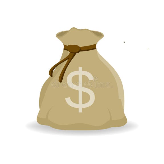 Flat Design Money Sack Vector Graphics Stock Vector - Illustration of ...