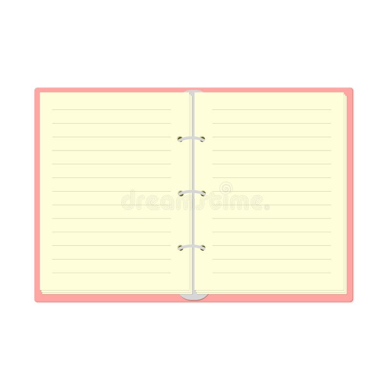 Flat Design Notepad Isolated on White Background Stock Vector ...