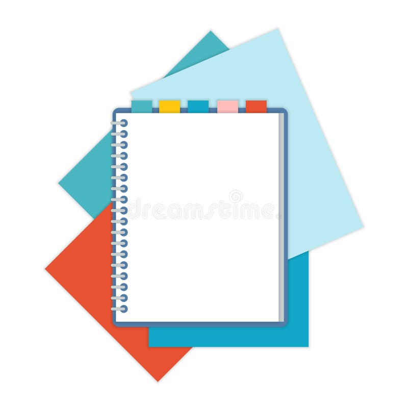 Flat design notepad stock vector. Illustration of office - 81016788