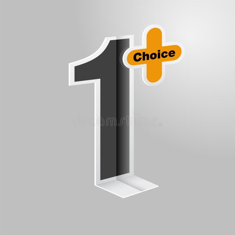 Flat Design Number One First Chioce Stock Vector - Illustration of ...