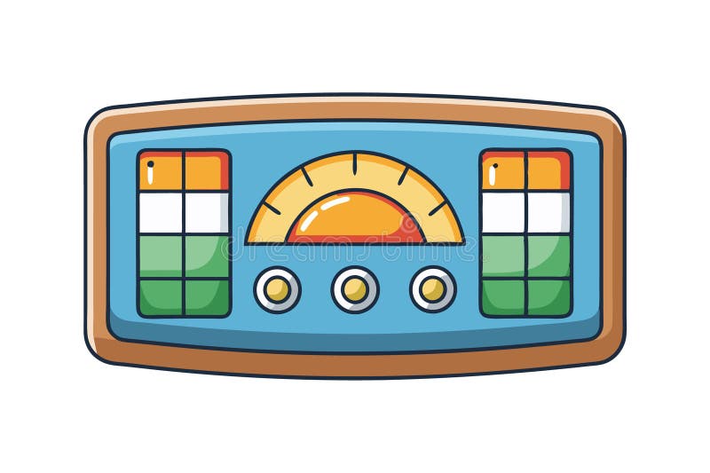 Flat Design of PC Dashboard with Analog Meters and Dials for Monitoring ...