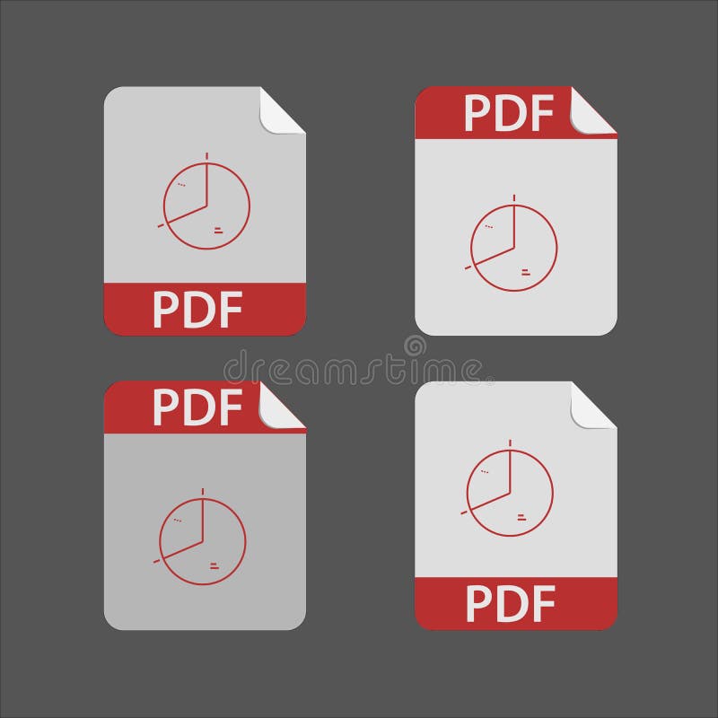 Flat Design with PDF Files Download Document,icon,symbol Set, Vector ...