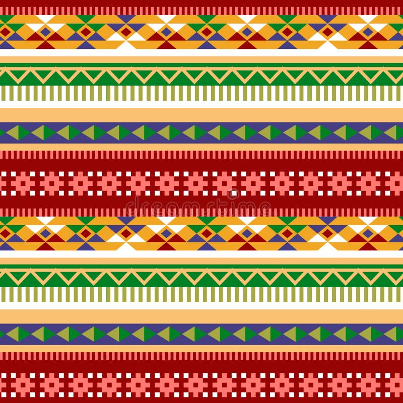 Flat Design Peruvian Pattern Vector Illustration. Stock Vector ...