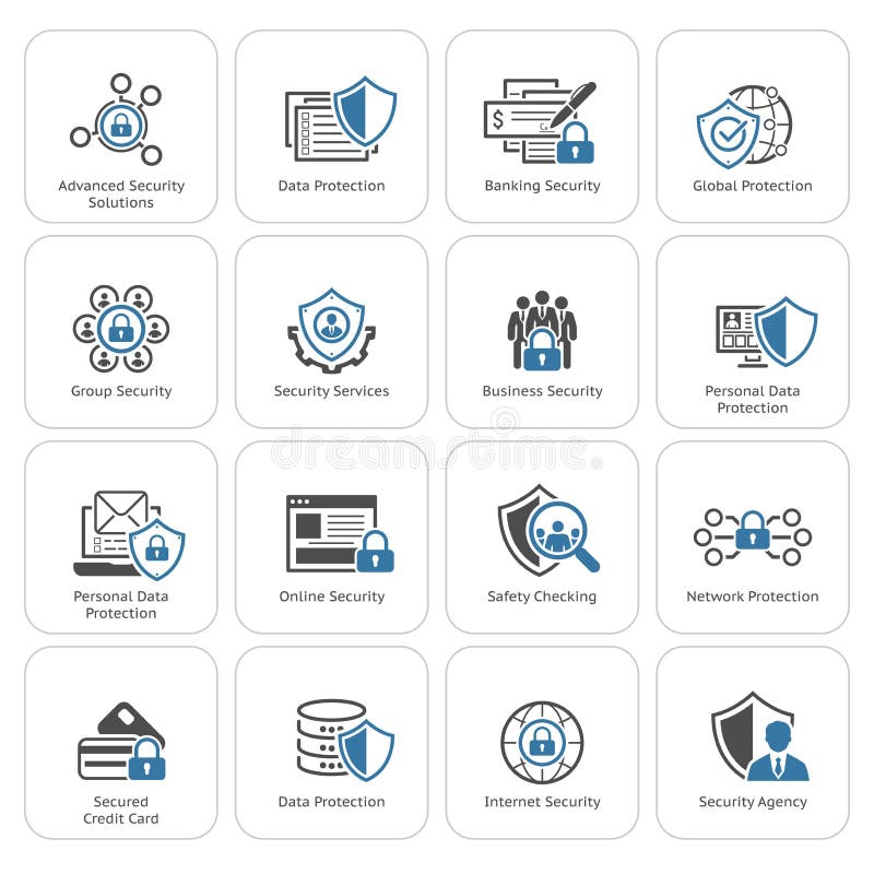 Privacy Policy Icon Set. Included the Icons As Security Information ...