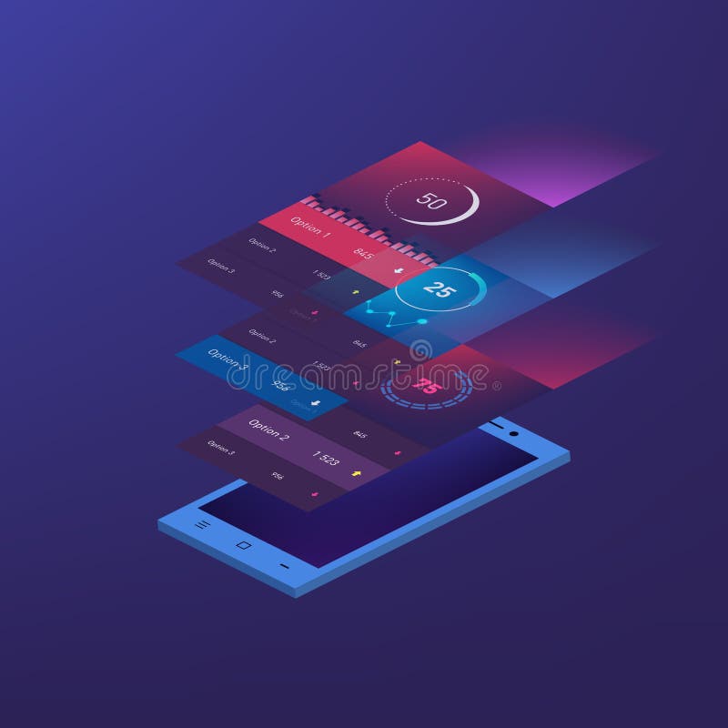 Flat Design Responsive Management and Administration Dashbord UI Mobile ...