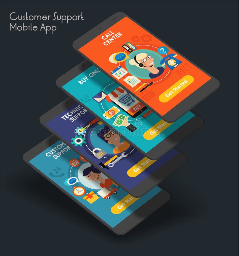 Flat Design Responsive UI Mobile App with 3d Mockups Stock Vector ... Flat Design Responsive UI Mobile App with 3d Mockups Stock Vector ...