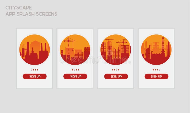 Flat Design Responsive UI Mobile App Splash Screens Mockups Stock ... Flat Design Responsive UI Mobile App Splash Screens Mockups Stock ...