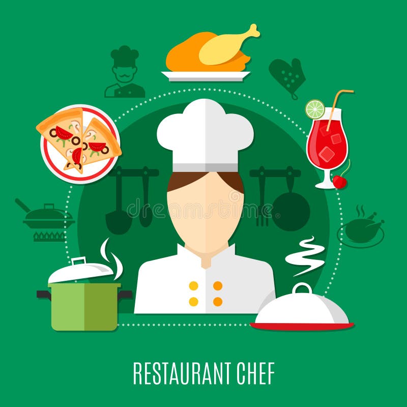Restaurant Chef Menu on Blue Background Stock Vector - Illustration of ...
