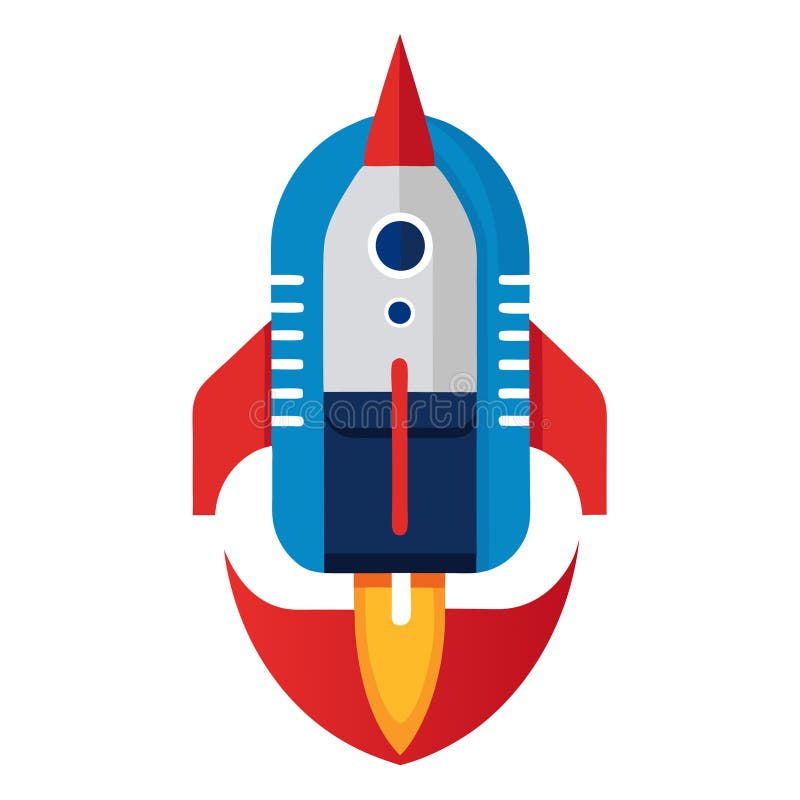 Flat Design Rocket Ship Launch Illustration, Business Startup and ...