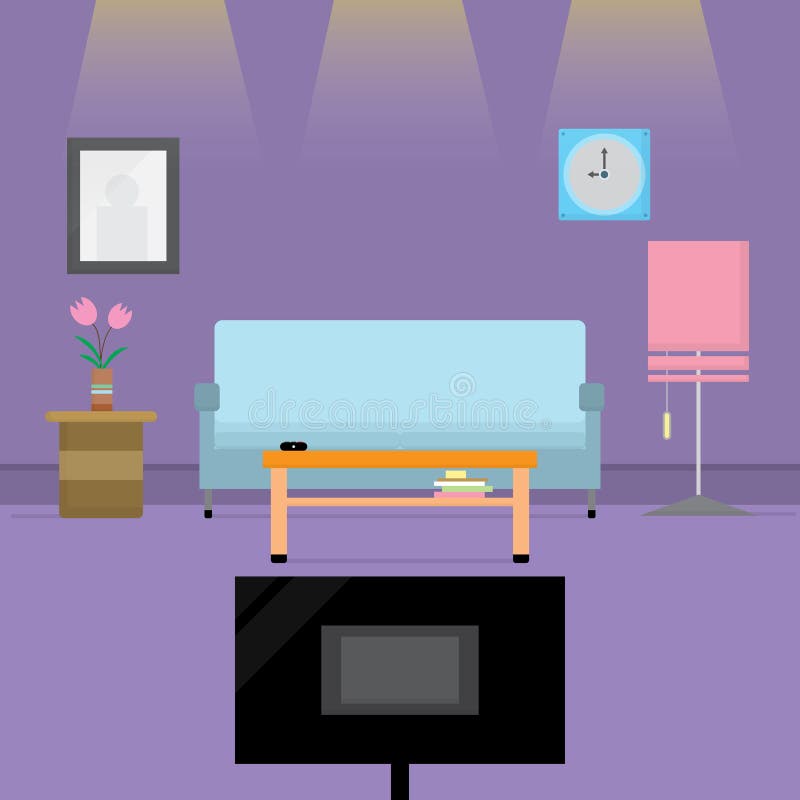 Flat design room stock vector. Illustration of graphic - 281194938