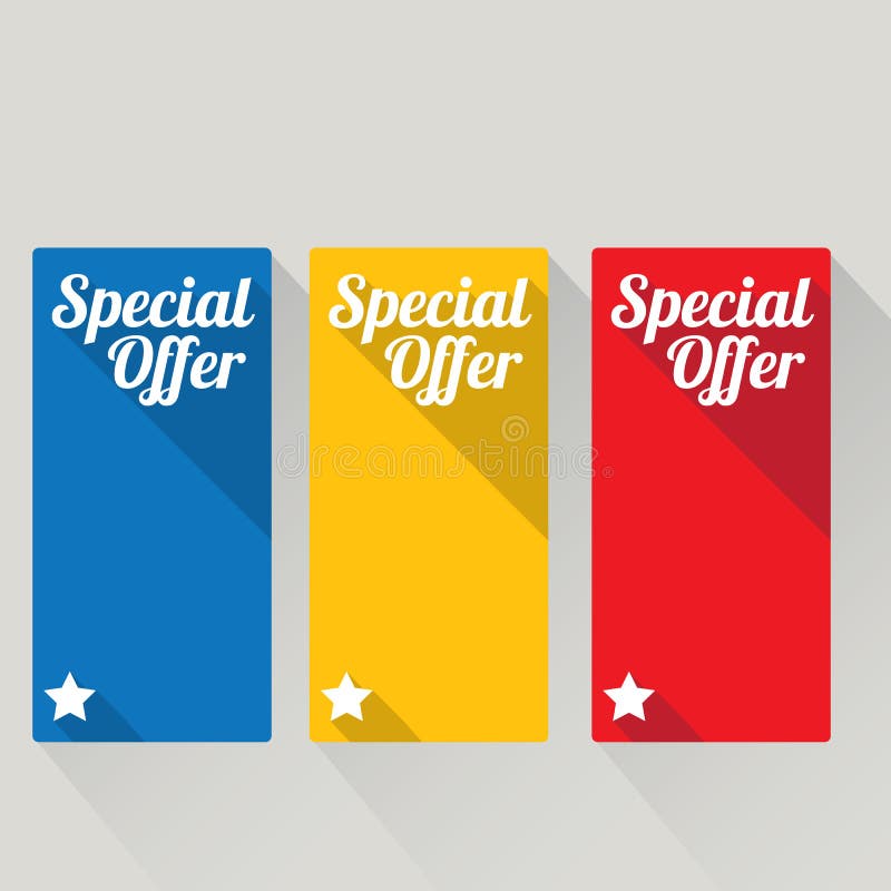 Flat Design Sale Discount Special Offer Button Stock Vector ...