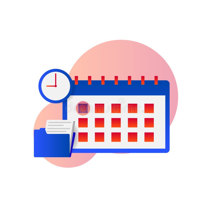 Flat Design Schedule Illustration Vector Stock Illustration ...