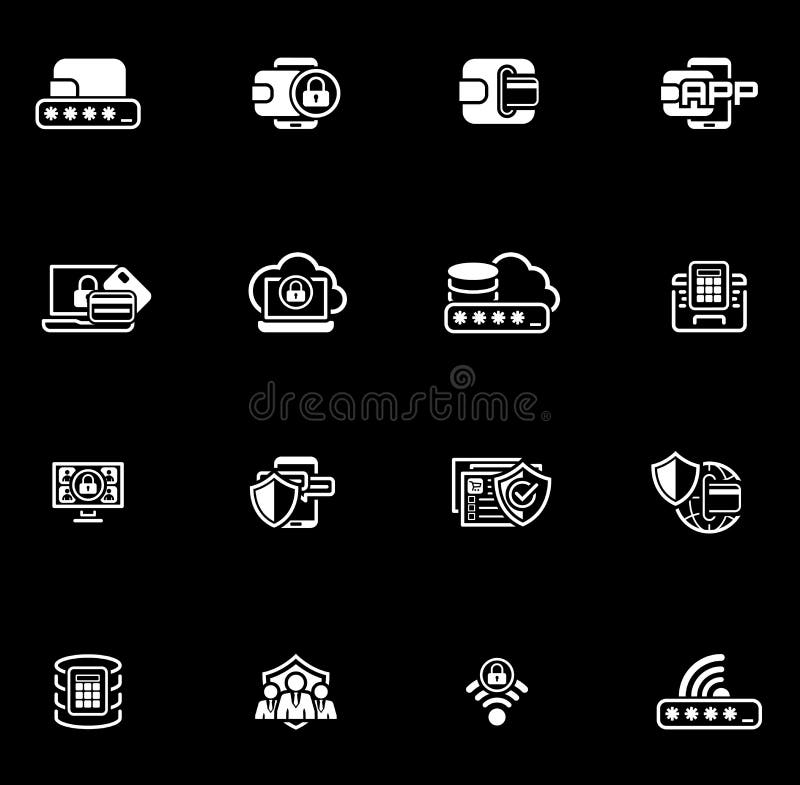 Flat Design Security and Protection Icons Set. Stock Vector ...