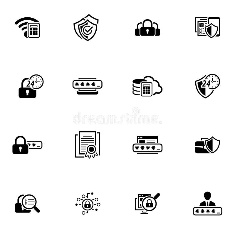 Flat Design Security and Protection Icons Set. Stock Vector ...