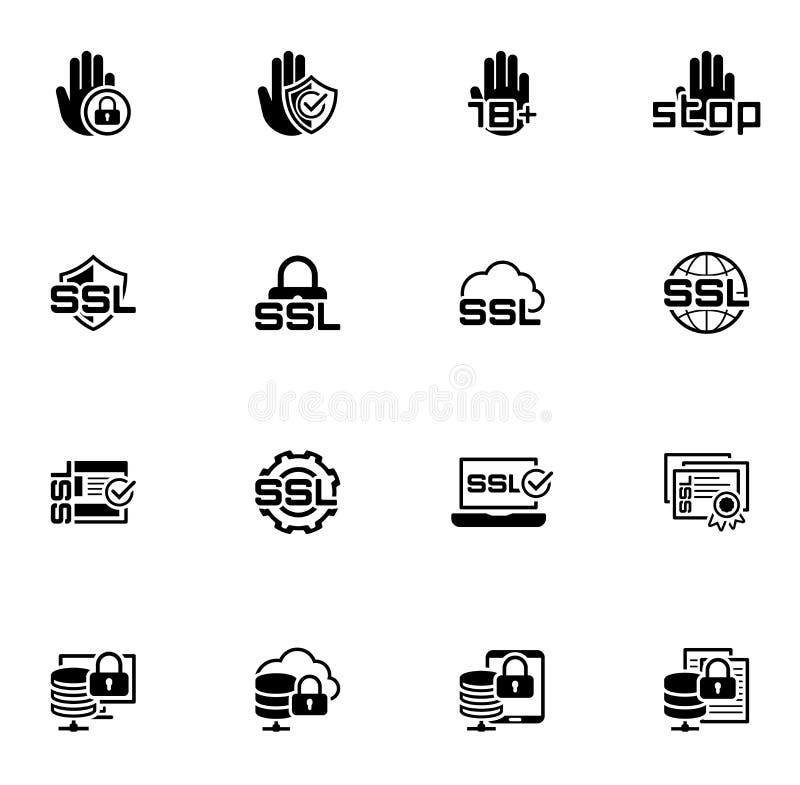 Flat Design Security and Protection Icons Set. Stock Vector ...