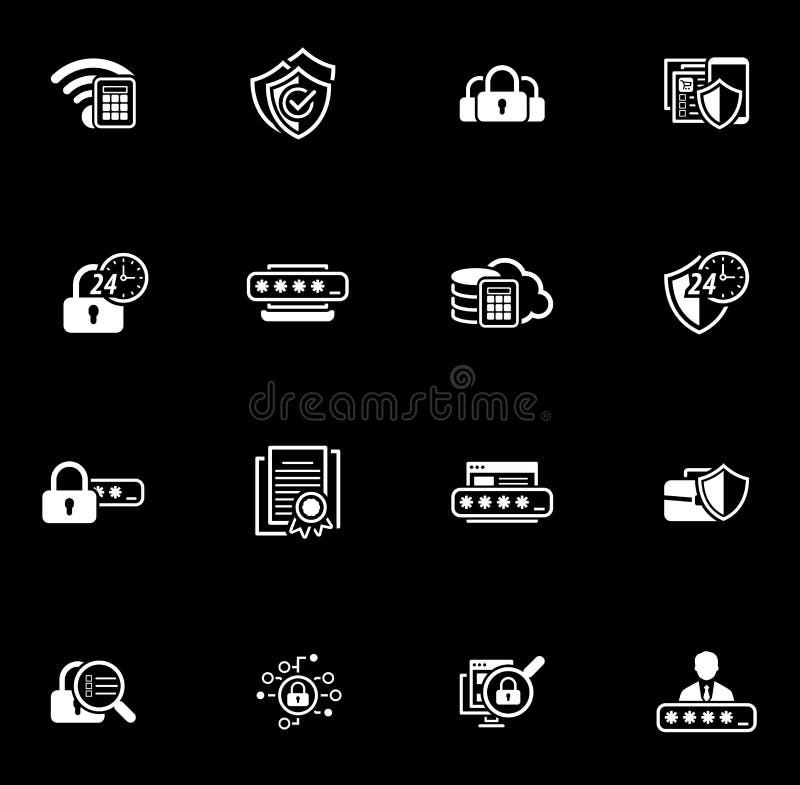 Flat Design Security and Protection Icons Set. Stock Vector ...