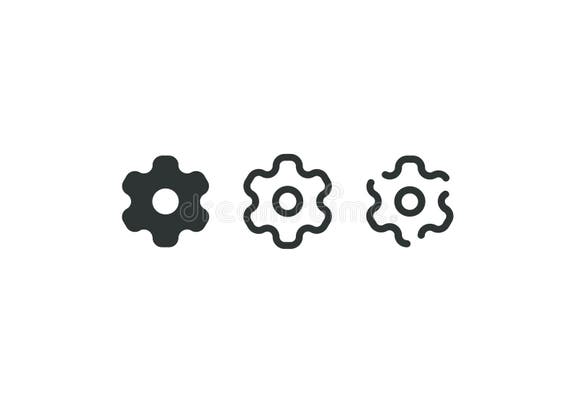 Flat Design Setting Icon Set, Each Icon is a Single Object. Setting Cog ...