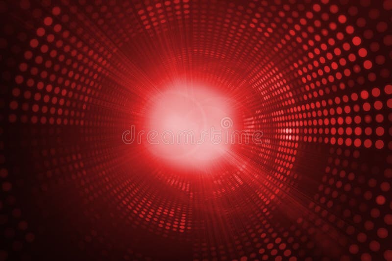 Flat Design is Showing Glowing Red Tunnel Vortex with Concentric Dot ...