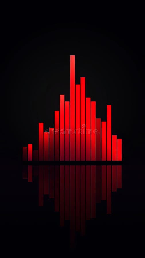 Flat Design Simple Bar Chart with Dramatically Decreasing Red Bars on ...