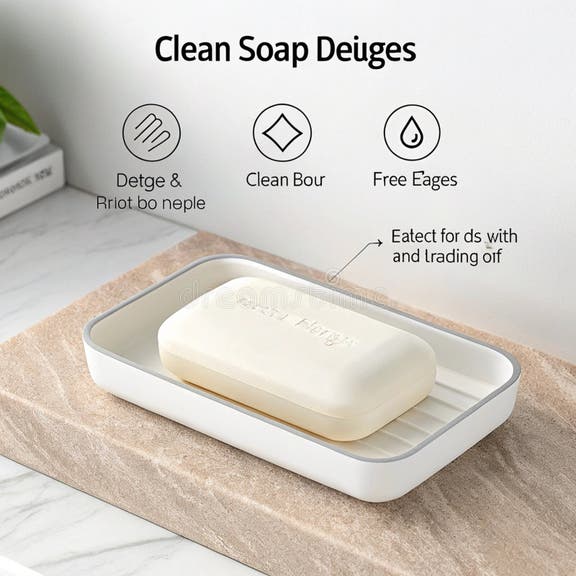 Flat-design Soap Dish Clean Edges Stock Illustration - Illustration of ...