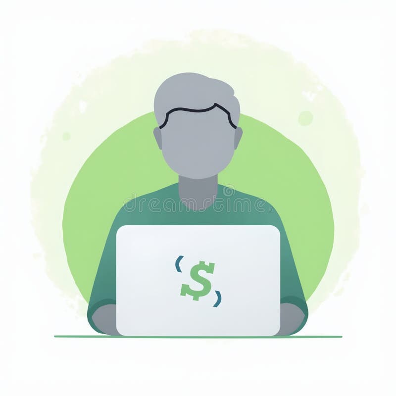 Flat Design Software Developer Icon with Laptop Code Symbol in Gray and ...