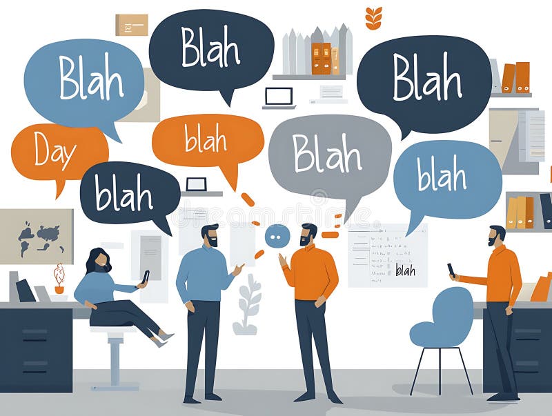 Flat Design of Speech Bubbles Representing Endless Talking in ...