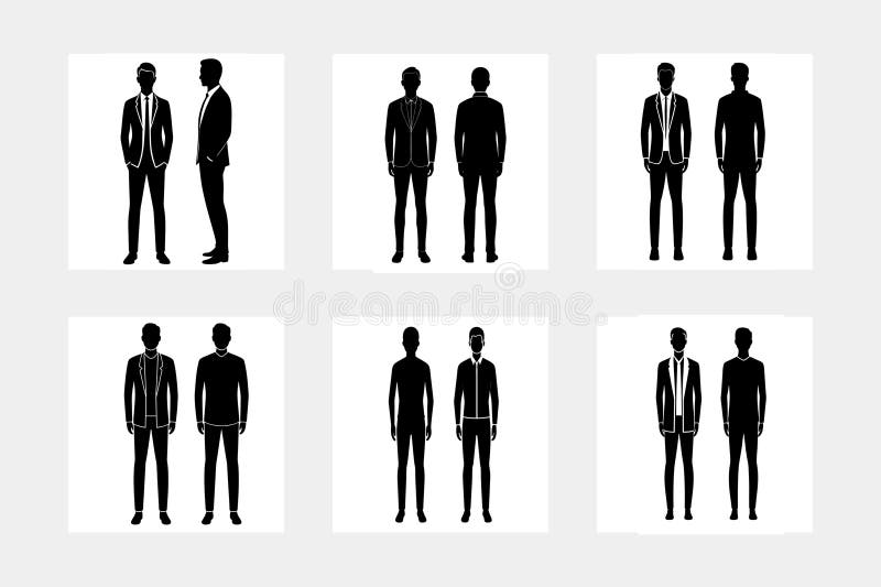 Flat Design of a Standing Man Illustration. Stock Vector - Illustration ...