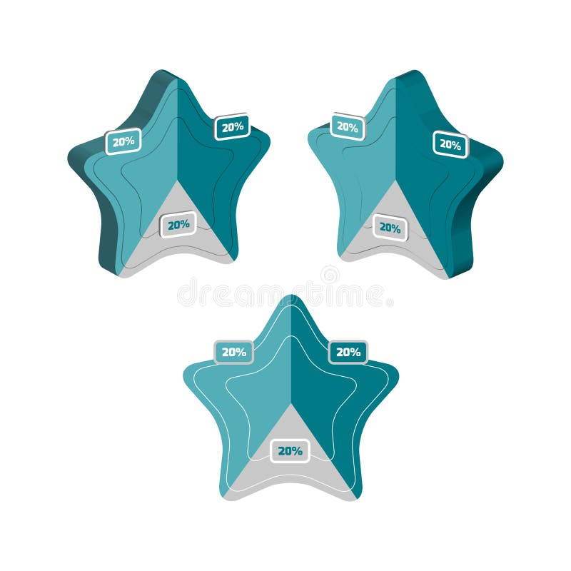 Flat Design Star Shape Chart Infographic Stock Vector - Illustration of ...