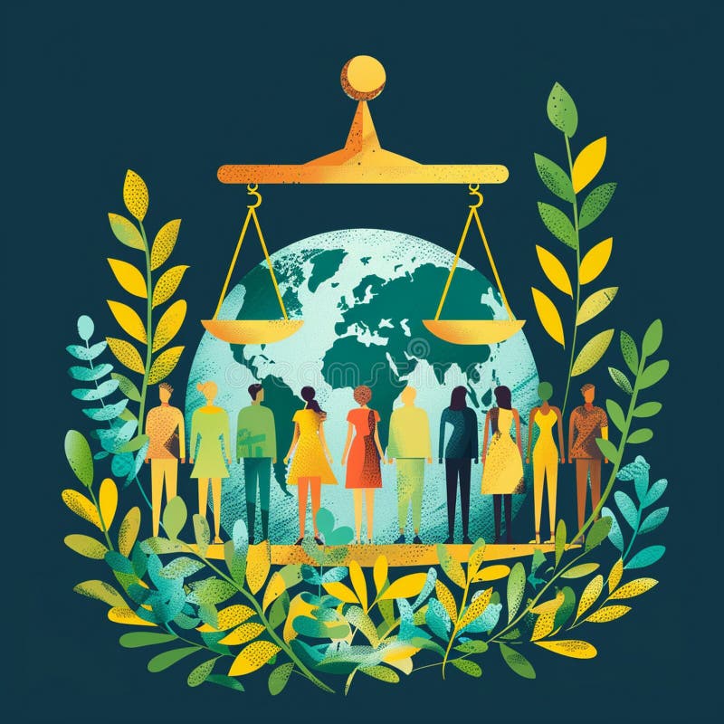 Flat Design Style for International Human Rights Day Stock Illustration ...