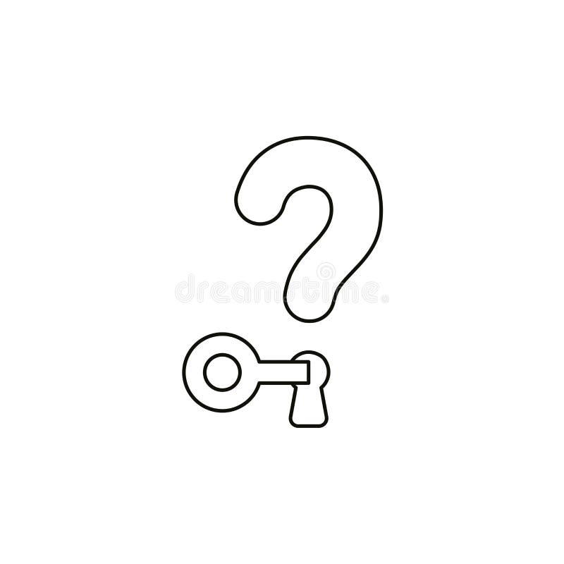 Flat Design Style Vector Concept of Question Mark with Key Lock or ...