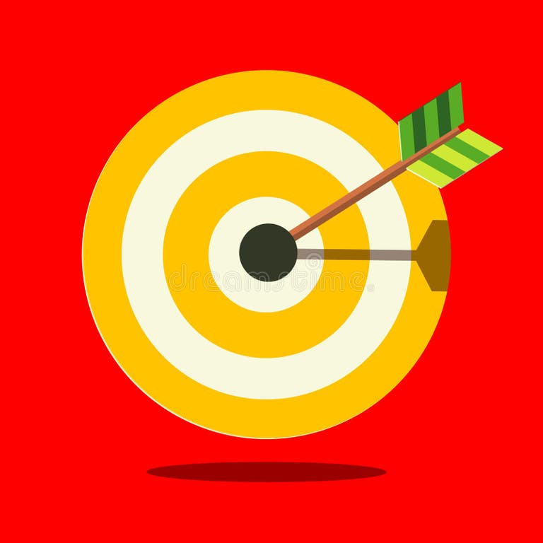 Target Icon on Red Background Stock Vector - Illustration of aiming ...