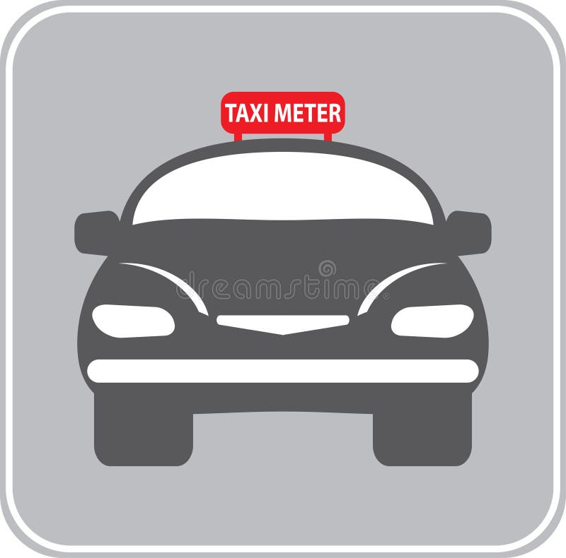 Flat Design of Taxi Meter Car Stock Vector - Illustration of wheel ...