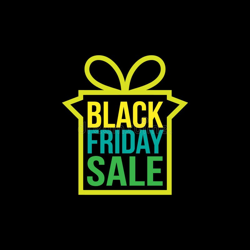 Flat Design Template for Black Friday Sale. Stock Illustration ...
