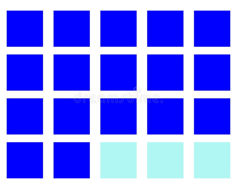 Flat Design Template Blue Simple Grid Chart Illustration Vector ...