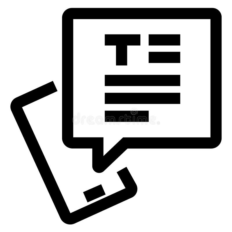 Flat Design Template Icon Combination of Phone and Nonfiction Text ...