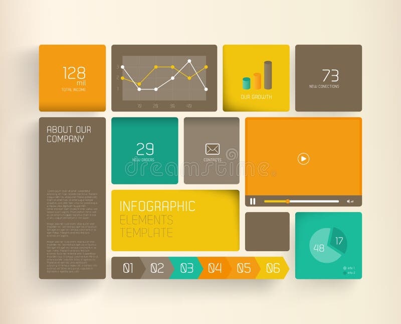 Flat design template stock vector. Illustration of flat - 36000288